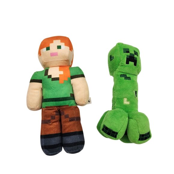 Minecraft | Toys | Minecraft Alex Creeper Plush Toy Set 23 Mojang ...